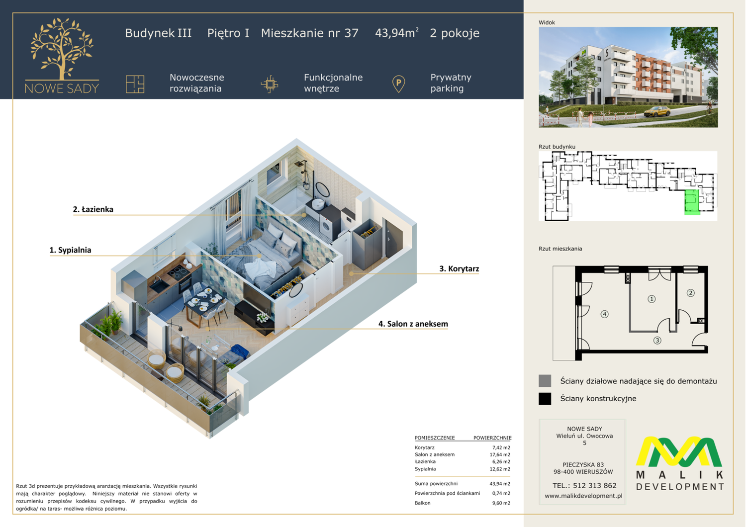 Nowe Sady III - Mieszkania na sprzedaż Wieluń - gethome.pl